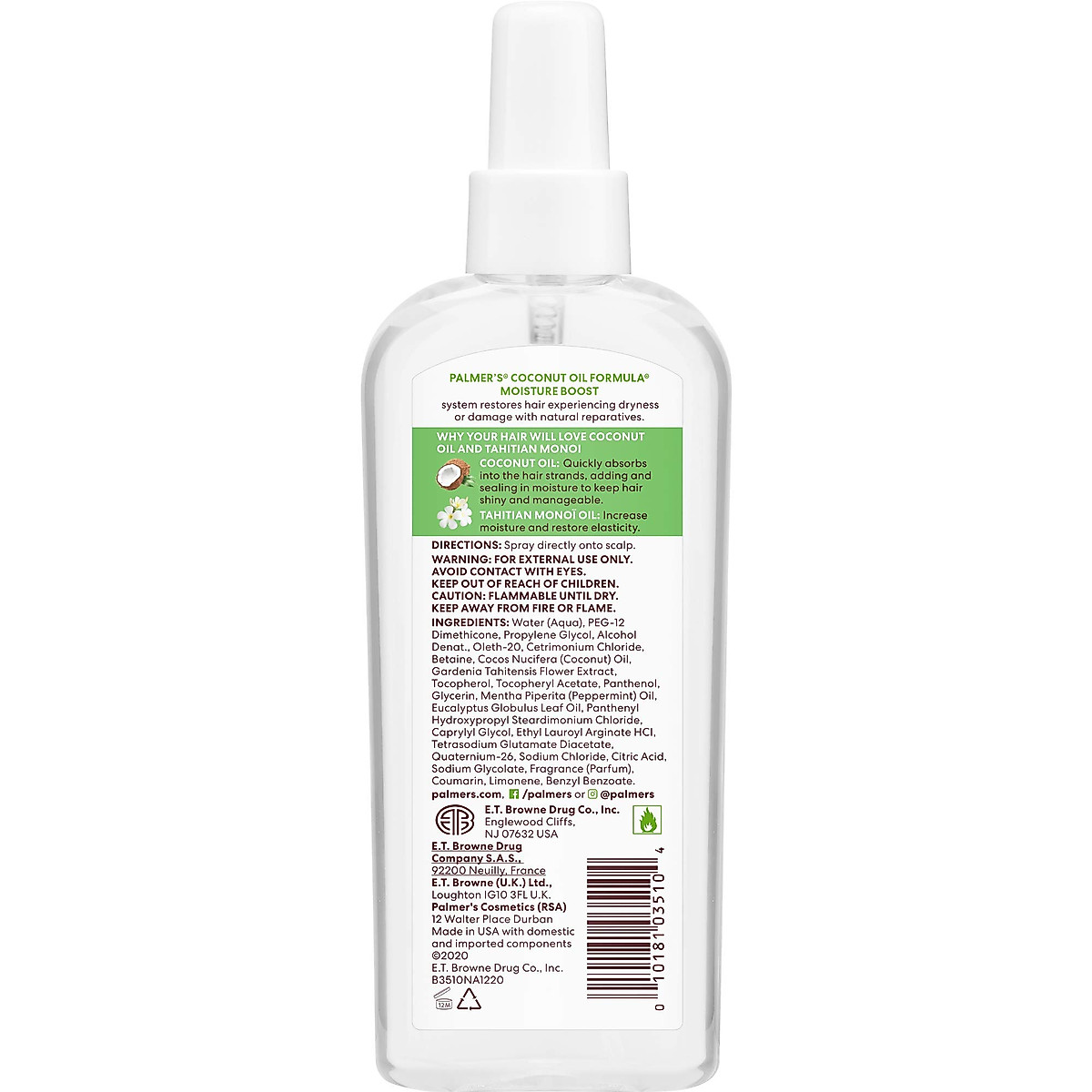 Palmer's Coconut Oil Formula Moisture Boost Strong Roots Scalp Spray, 5.1oz
