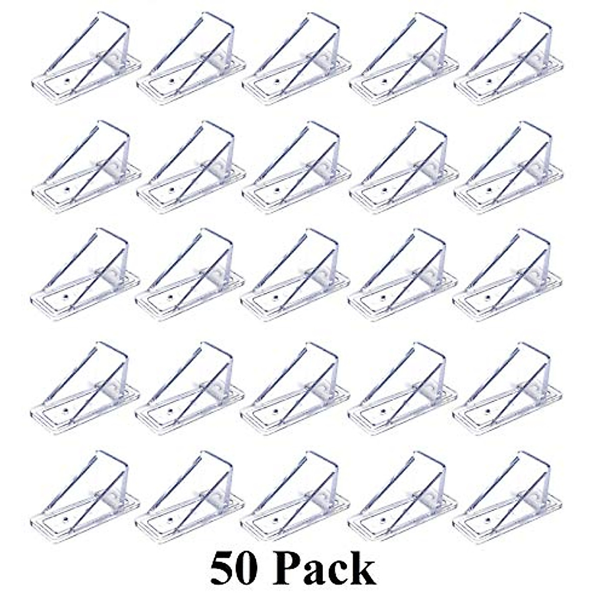 V2-Mini Roof Guard Snow Guard Prevent Sliding Ice Snow Stop Buildup Plastic Multipack-Multicolor (50, Clear)