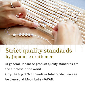 Japanese 4.5-5.5mm Akoya Cultured Pearl Pendant Necklace for Women with 18K Yellow Gold | Elegant Design Excellent Gift | Pearl Necklace