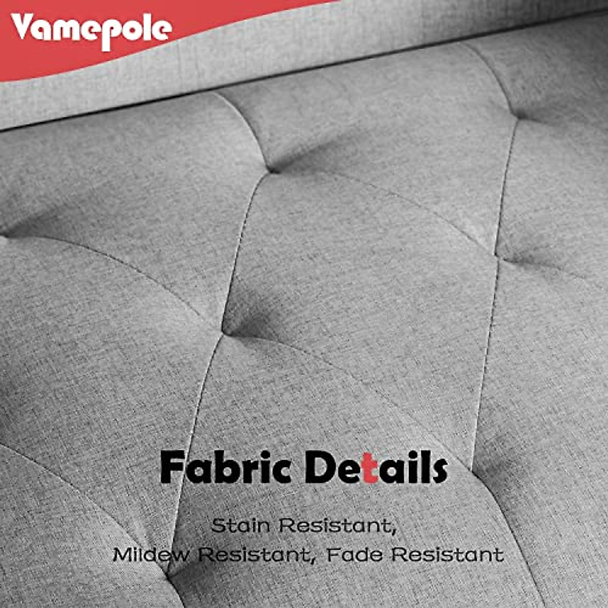 VAMEPOLE Modern Accent Chairs Set of 2, Comfy Living Room Chair, Cozy Tufted Mid Century Modern Accent Chair, Upholstered Reading Arm Chair for Living Room, Bedroom Sofa Chair(Light Grey, Set of 2)