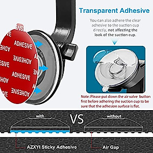 AZXYI Very High Bond Sticky Adhesive, 6 Pack Dashboard Pad Mounting Disk Adhesive Replacement Kit, Double-Sided Stickers for Suction Cup Dashboard Phone Holder & Windshield Car Mount