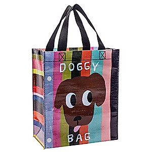 Blue Q Handy Tote ~ Doggy Bag. Reusable lunch bag, little tote, gift bag, sturdy and easy to clean, made from 95% recycled material, 10"h x 8.5"w x 4.5"d