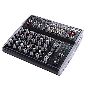 Sound Town Professional 12-Channel Audio Mixer with USB interface, Recording, EQ, Bluetooth, DSP and 48V Phantom (TRITON-A12BD)