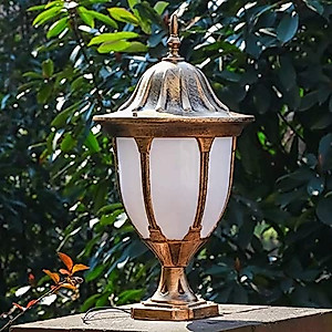 MODEBHD Outdoor IP54 Waterproof Column Lamp Pillar Light European Outdoor Lawn Lamp E27 Column Headlight Garden Door Light Villa Courtyard Landscape Door Light Post Lamp Traditional Landscape Lighting