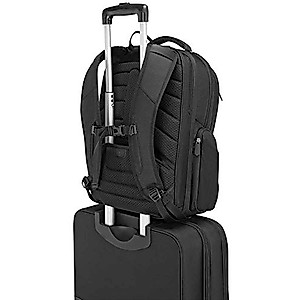 Targus Corporate Traveler Checkpoint-Friendly Professional Business Laptop Backpack with Protective Sleeve for 15.6-Inch Laptop, Black (CUCT02B)