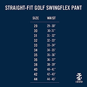 IZOD Men's Golf Swingflex Straight-Fit Flat-Front Pants, black, 38W X 30L