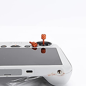 Mini 3 Pro/Mini 3 Sticks for DJI RC, Aircraft aluminum Alloy Controller Thumb oystick/Rocker Replacement Parts for DJI Mini 3 Pro/Mini 3 Accessories (Orange & Silver)
