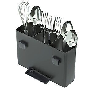 Genteen Utensil Holder Cutlery Silverware Drying Rack Dish Drying Rack Replacement Parts, Grey