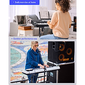 Donner Keyboard Stand, Z-style Heavy-Duty Piano Stand, Adjustable and Portable Piano Keyboard Stand, Suitable for 54, 61 and 88 Keys Electric Keyboards Digital Pianos