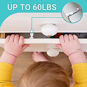 Cabinet Locks for Baby Child Safety - 12Pack Baby Proofing Cabinets Latches Locks for Babies Kids Toddlers, No Drilling Adhesive Invisible Child Proof Cabinet Lock, for Most Cabinets Drawers Cupboards