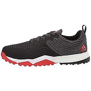 adidas Men's Adipower 4ORGED S Golf Shoe, core Black/red/FTWR White, 9 M US