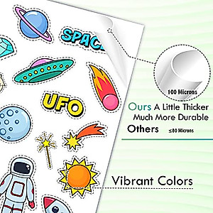 Koala Printable Vinyl Sticker Paper for Inkjet Printer - 20 Sheets Matte White Vinyl Sticker Paper, Waterproof Sticker Paper 8.5x11 Inch, Work with Cutting Machine