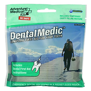 Adventure Medical Kits Dental Medic Kit - Travel Dental Kit for Emergency Tooth Care - Includes Orasol Gel, Tural Tea, Temporary Cavity Filling & More