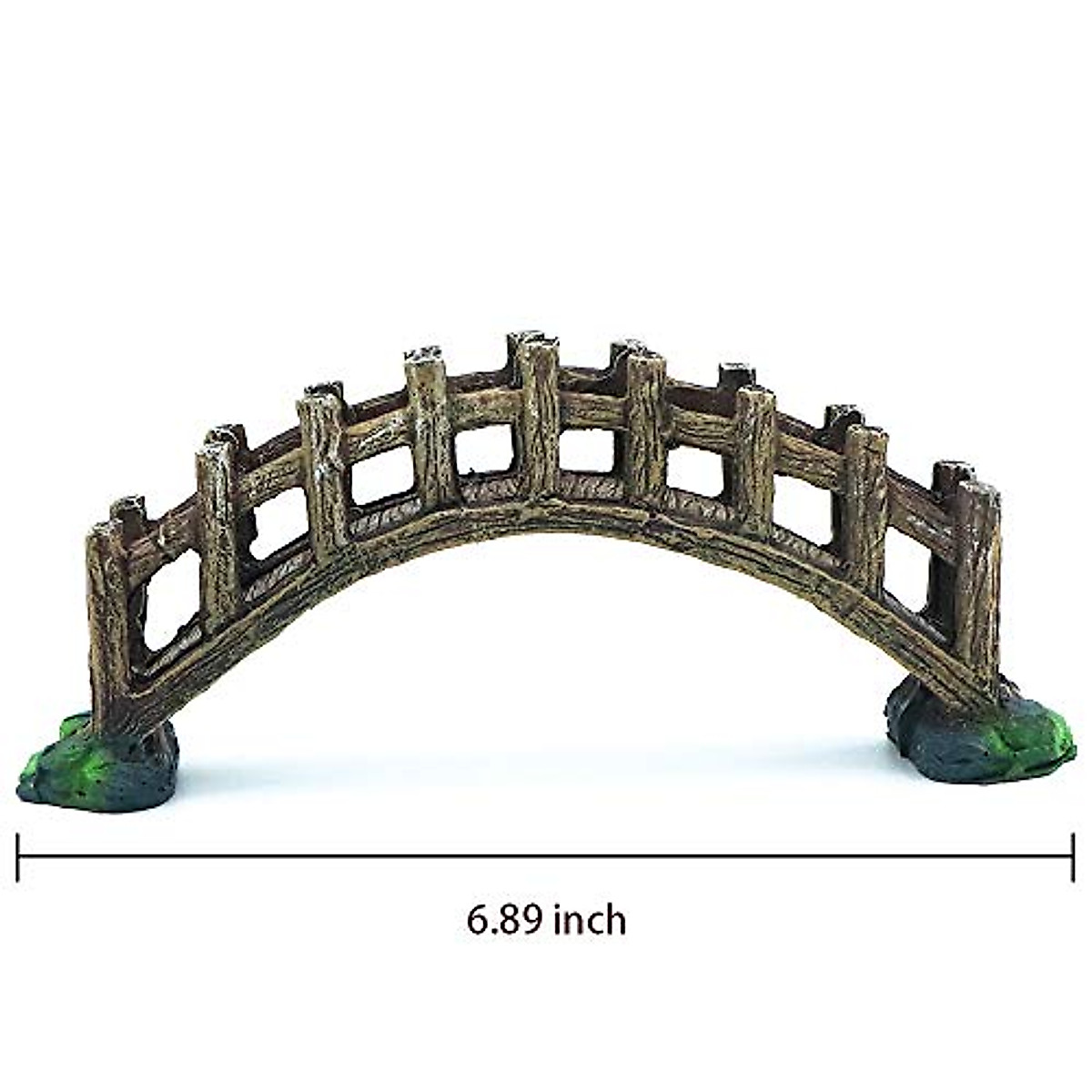 HRRIVE Fish Tank Arch-Bridge Drawbridge Rock Décor for Aquarium Landscape Decoration, Made of Resin, Pack of 1