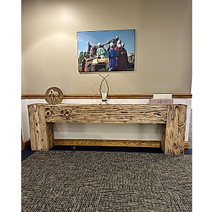 Rustic Wooden Console With Burnt Finish (Pine, X-Small (30x11x48) inches)