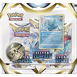 Pokemon Trading Card Games: SAS12 Silver Tempest 3 Pack Blister - Manaphy