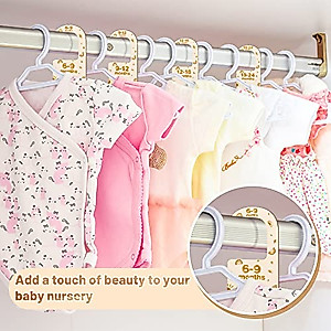 12 Pieces Rainbow Wooden Baby Closet Dividers Boho Double Sided Baby Nursery Closet Dividers Baby Hanger Dividers Closet Organizer for Nursery Essentials for Newborn Baby Girl Boy Gift for Baby Shower