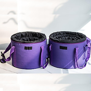 YongFei Purple Heavy Duty Sponge Padded Crystal Singing Bowl Case for 6-12 inch 8-14inch Sound Bowls… (8-14inch 2pc bag)