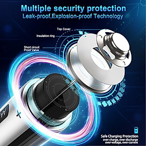 SUKAI Rechargeable AA Batteries with Charger, 8 Count 2800mAh High Capacity and Low-self Discharge 1.2V Ni-MH Double A Batteries, with Smart Battery Charger for AA AAA, USB or Type-C Fast Charging