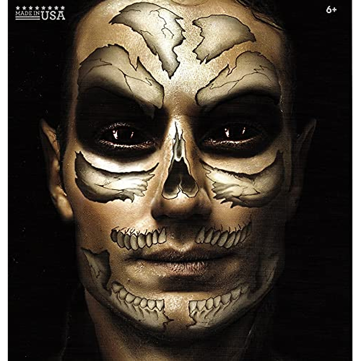 Halloween Realistic Temporary Costume Make Up Face Metallic Tattoo Kit Men or Women - (Mermaid) - 2 Kits