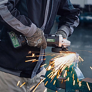 ANDANDA Level 5 Cut Resistant Gloves, Aramid Suture, Cow Split Leather Work Gloves Suitable for Men/Women Working in Gardening, Large/1 Pair