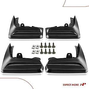 A-Premium Set of 4PCS Mud Flaps Splash Guards Mudguards Mudflaps with Hardware Kits Accessory Compatible with Toyota Sienna, 2011-2017, Van, (Not fit SE), Black Color, Front LH RH and Rear LH RH