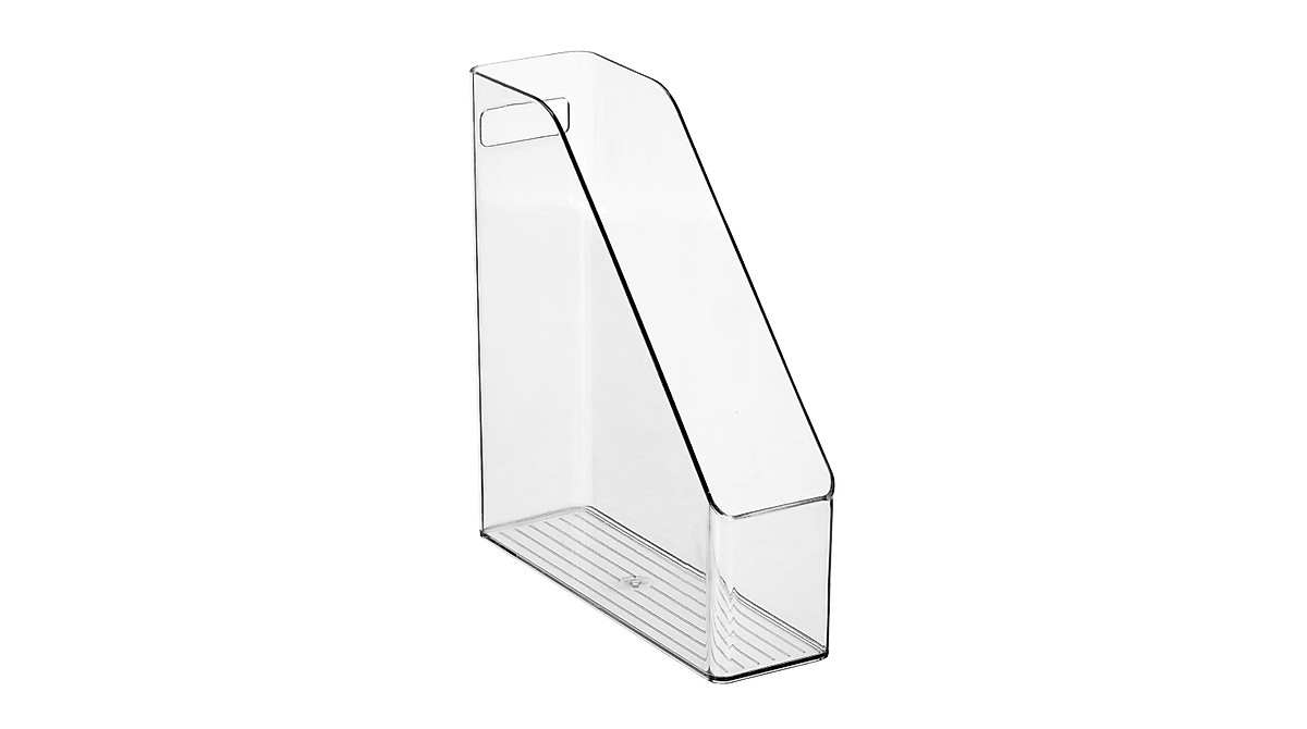 mDesign Clear Slim Vertical File Organizer for Home & Office