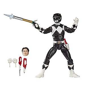 Power Rangers Lightning Collection Mighty Morphin Black Ranger 6-Inch Premium Collectible Action Figure Toy with Accessories