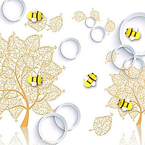 20 Pcs Wool Felt Bumble Bee Craft Decor Ball for Christmas Clothing Tent Hat Decoration DIY and Handmade Crafts