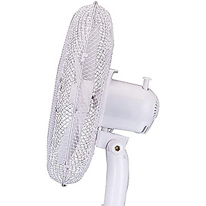 Brentwood Kool Zone Oscillating Stand Fan, 3-Speed 16-inch, White