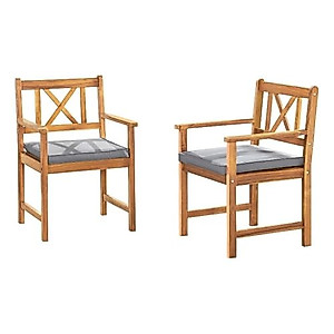 Alaterre Furniture Manchester Outdoor Dining Chairs, Natural
