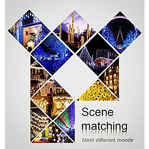 Outdoor Christmas String Lights, 320 LED 35m/115ft Indoor Waterproof 8 Modes Fairy Twinkle Lights End-to-End Plug in, for Christmas Tree Garden Wedding Party Home Patio Lawn Decoration (Purple)