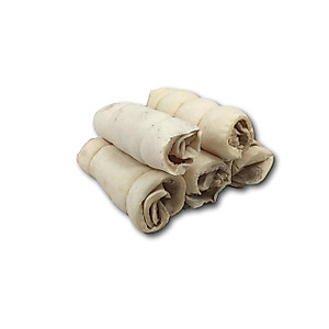 Top Dog Chews – 6” Beef Cheek Rolls, Long Lasting Dog Bones for Aggressive Chewers, Rawhide Free Dog Treats,(6 Inch (Pack of 10)