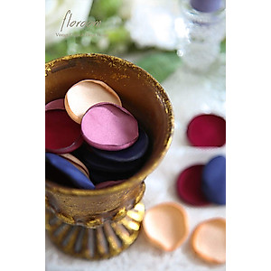 Floroom 500pcs Silk Rose Petals Burgundy Maroon Flower Petals for Wedding Flower Girl Basket Aisle Runner Scatter Table Centerpieces Party Confetti Decoration Romantic Night Favors Home Decor