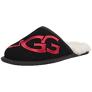 UGG Scuff Logo Slipper, Black, Size 11