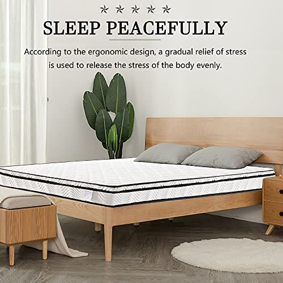 Memory Foam Mattress 8 inch Box Spring Mattress Medium Firm Mattresses for Cool Sleep & Pressure Relief（Twin XL）