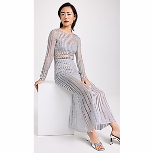 Significant Other Women's Adley Maxi Dress, Silver, 8