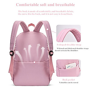 LANSHIYA Kids Backpack Solid Color Girls Elementary Middle School Casual Daypack Lightweight Bookbag for Teens Travel Bag