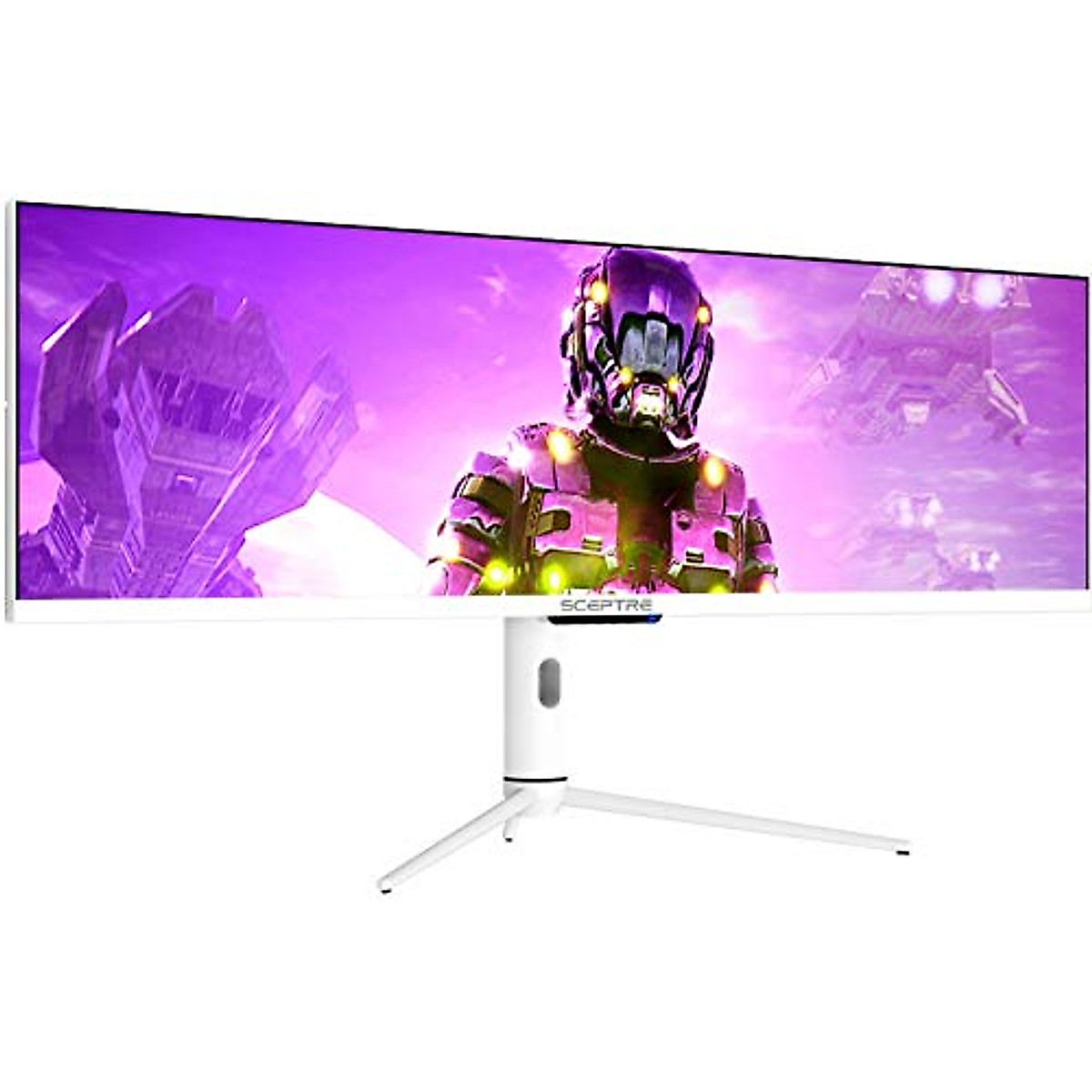 Sceptre IPS 43.8 inch UltraWide 32:9 LED Monitor 3840x1080 up to 120Hz DisplayPort HDMI USB Type-C HDR600 AMD FreeSync Premium Build-in Speakers and remote, Nebula White (E448B-FSN168)
