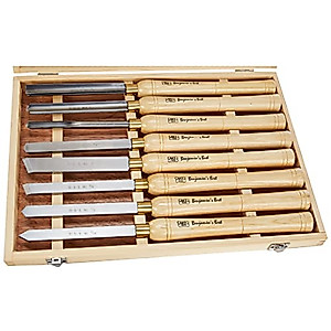 PSI Woodworking LCHSS8 Wood Lathe 8pc HSS Chisel Set