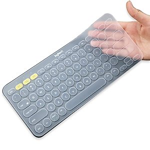 Silicone Keyboard Cover Skin for Logitech K380 & 2023 Pebble Keys 2 K380S Combo for MAC Bluetooth Multi - Device Ultra Thin Protective Keyboard Cover Skin