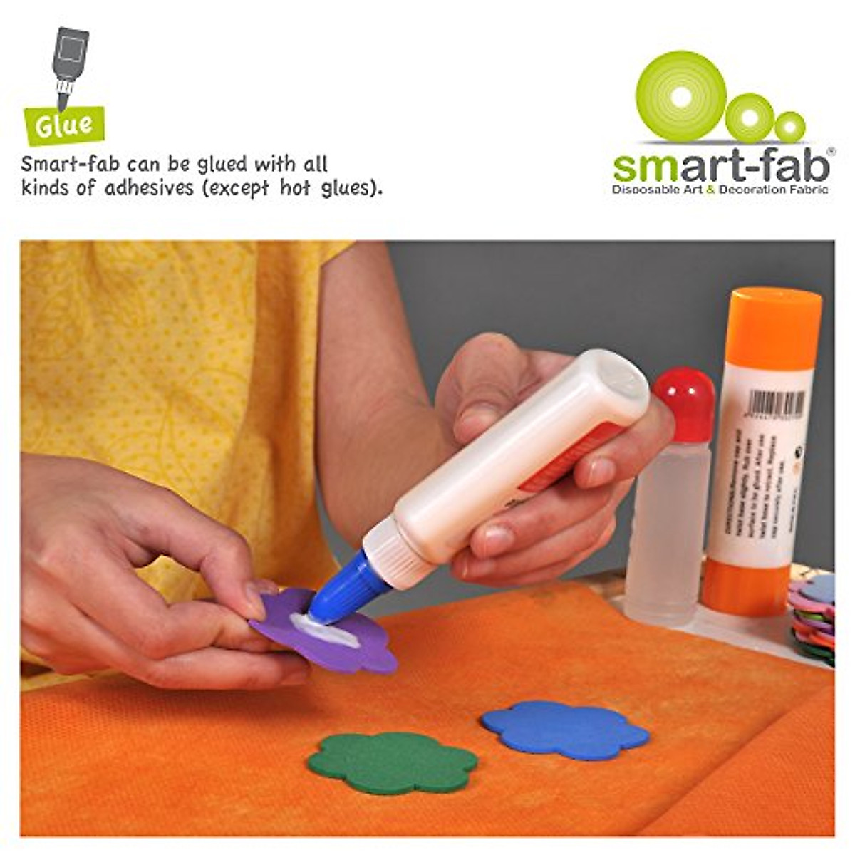 Smart-Fab Fabric Weatherproof Cut Sheet, 9 x 12 Inches, Assorted Color, Pack of 270