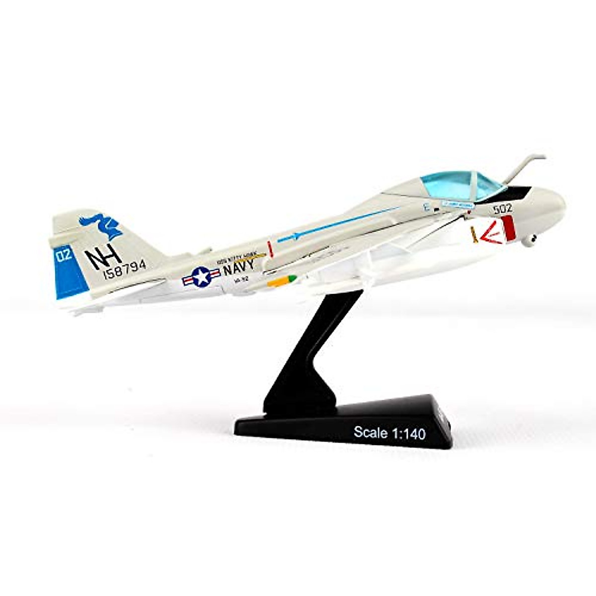 Daron Worldwide Trading Postage Stamp A-6 Intruder Va-52 Knightriders 1/14 Airplane Model