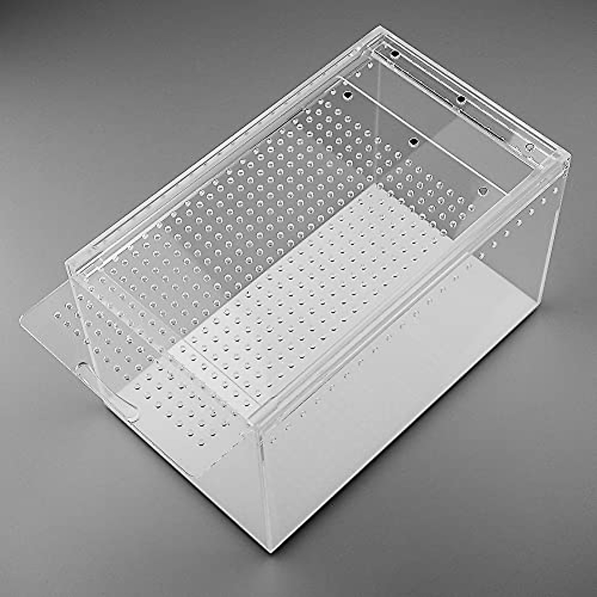 NANEEZOO Magnetic Acrylic Enclosure, 10x6x6 Inch Tall Long Case Reptile Habitat Terrarium cage for Terrestrial Arboreal Tarantula Scorpion Sling Isopods Lizards Invertebrates Insect Mantis