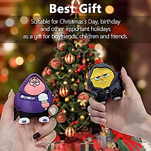 [2Pack] Cute AirPods Cartoon Character Case for AirPod 2/1, Unique Design Funny Fun Kawaii 3D Cartoon Characters Advanced Soft Silicone AirPods 2&1 Case Cover for Men Women
