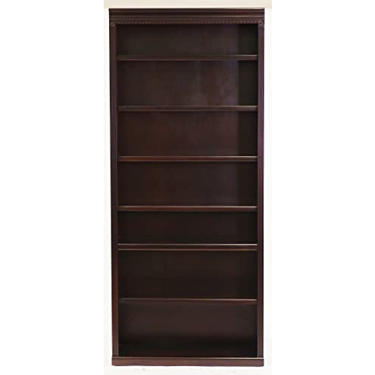 Martin Furniture Huntington Club 84'' Wood Bookcase, Storage Cabinet, Office Shelves, Cherry, Brown (HCR3684/D)