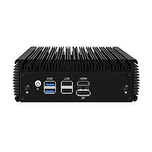HUNSN Micro Firewall Appliance, Mini PC, VPN, Router PC, Intel N5105, RJ02l, AES-NI, 4 x Intel 2.5GbE I225-V B3, HDMI, DP, 4 x USB, Barebone, NO RAM, NO Storage, NO System