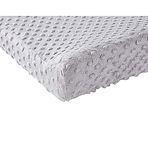 Baby Changing Pad Cover, Super Soft Minky Dot Diaper Changing Table Covers for Baby Girls and Boys, Ultra Comfortable, Safe for Babies, Fit 32"/34'' x 16" Pad (Gray)