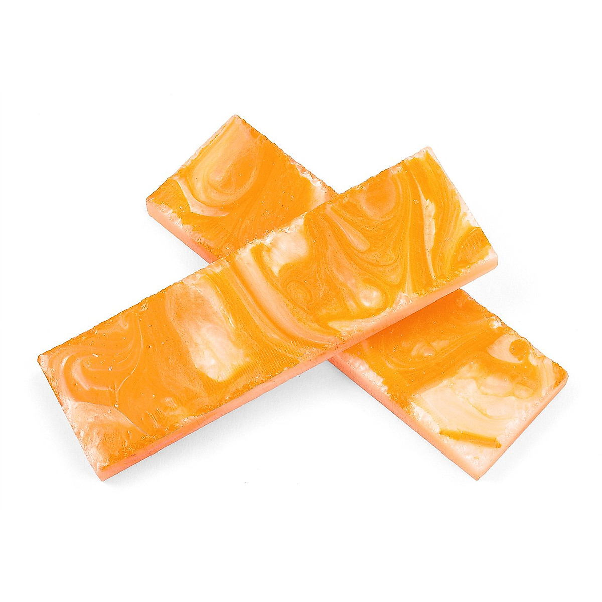 Orangesicle Polypearl Knife Handle Scales - 5" x 1-1/2" x 3/8" (Pair of 2)