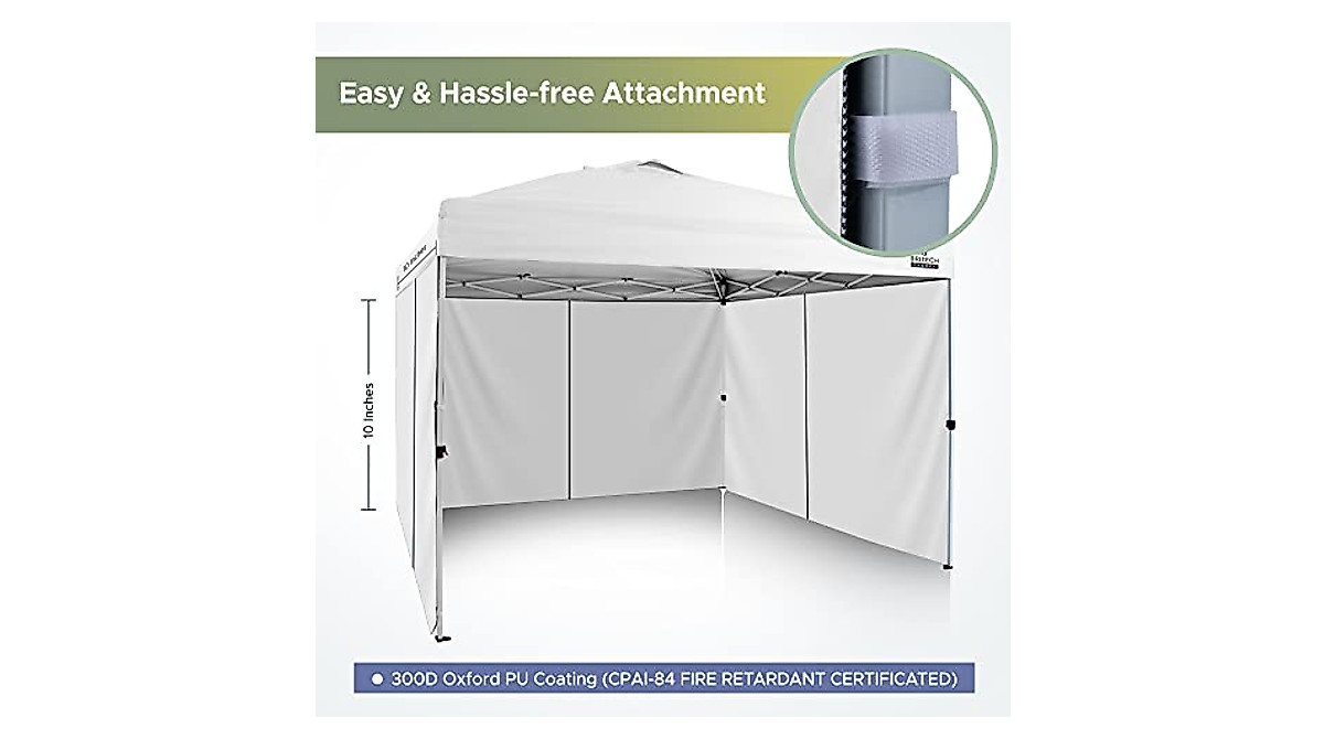 Britech 10x10 Canopy Sidewall - Fire-Retardant & Waterproof